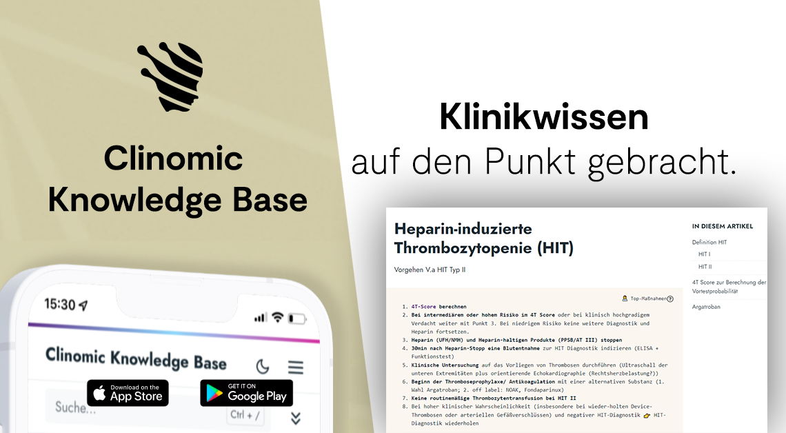 Clinomic Knowledge Base - Klinikwissen auf den Punkt gebracht! - Clinomic